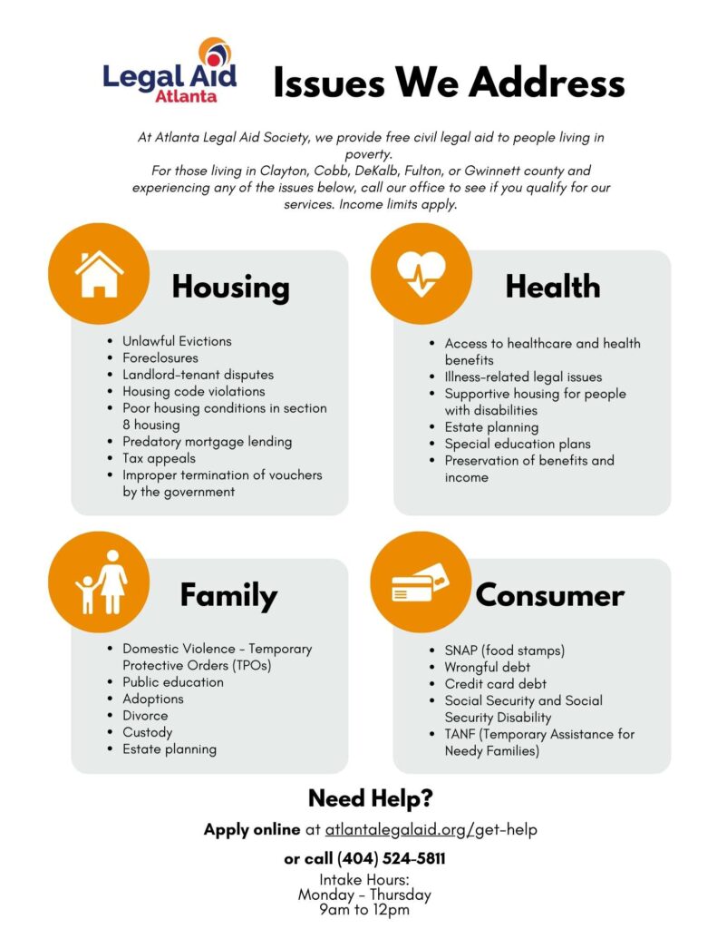COMMUNITY PARTNER – Atlanta Legal Aid